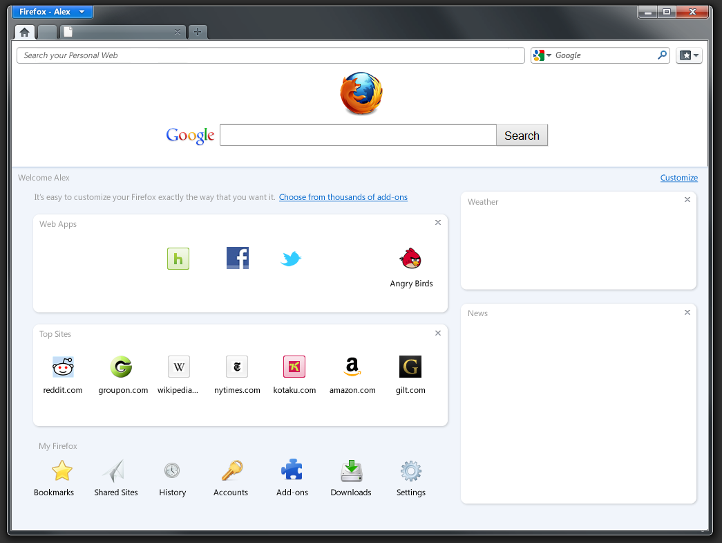 Grafické návrhy obsahu nového panelu Firefoxu | Mozilla.cz